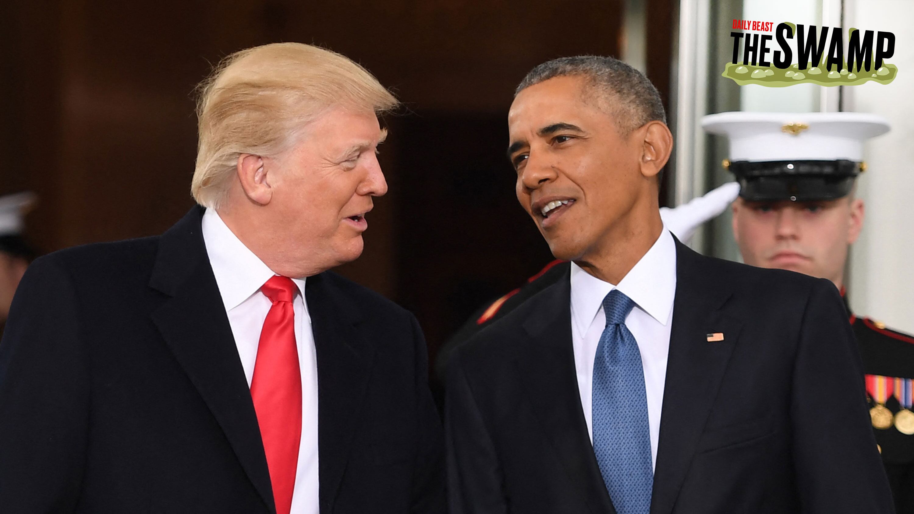 Found: The photos of Trump and Obama which rewrite history