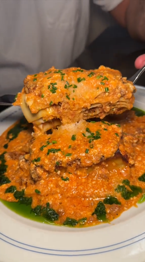 The lasagna della nonna from Mark’s Off Madison in NYC