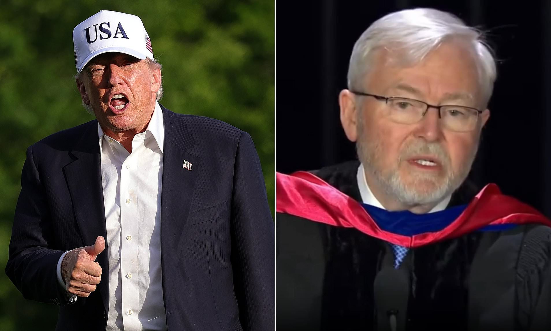 Kevin Rudd takes a cheeky dig at Donald Trump as he launches new project
