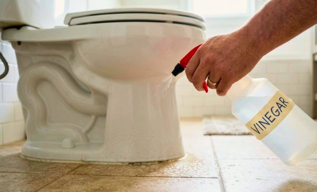 Spraying vinegar around the toilet: Why experts recommend it and what ...