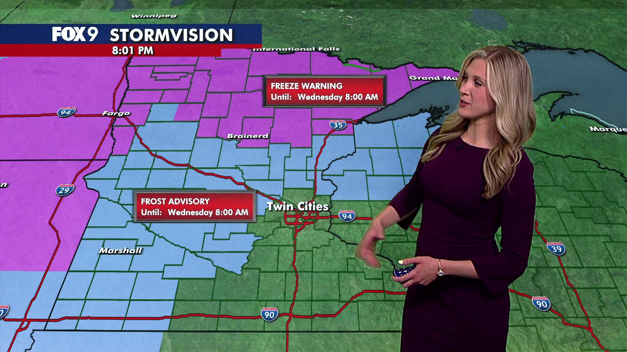 MN weather: Freeze warning, frost advisory overnight