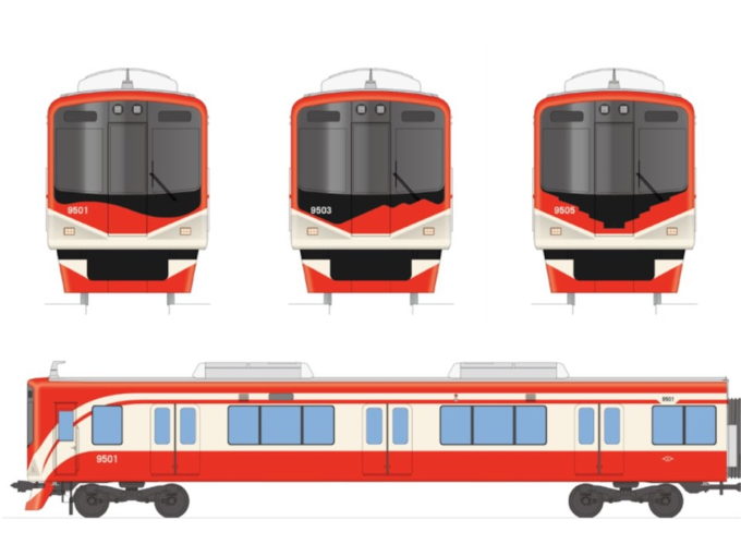 阪神9300系、「Re Vermilion」デザインへ 3編成で「海」「山」「街」を表現 26年夏から