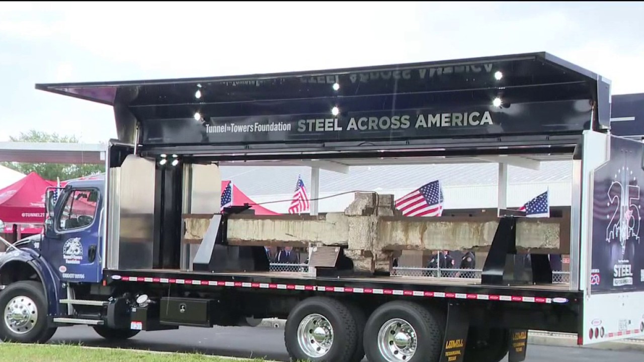 World Trade Center steel beam on display