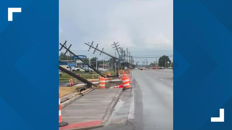High winds cause power wires to fall in numbers on Preston Highway