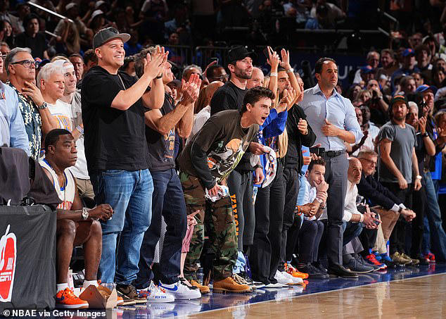 Timothee Chalamet leads Celebrity Row for huge Knicks game... but there ...