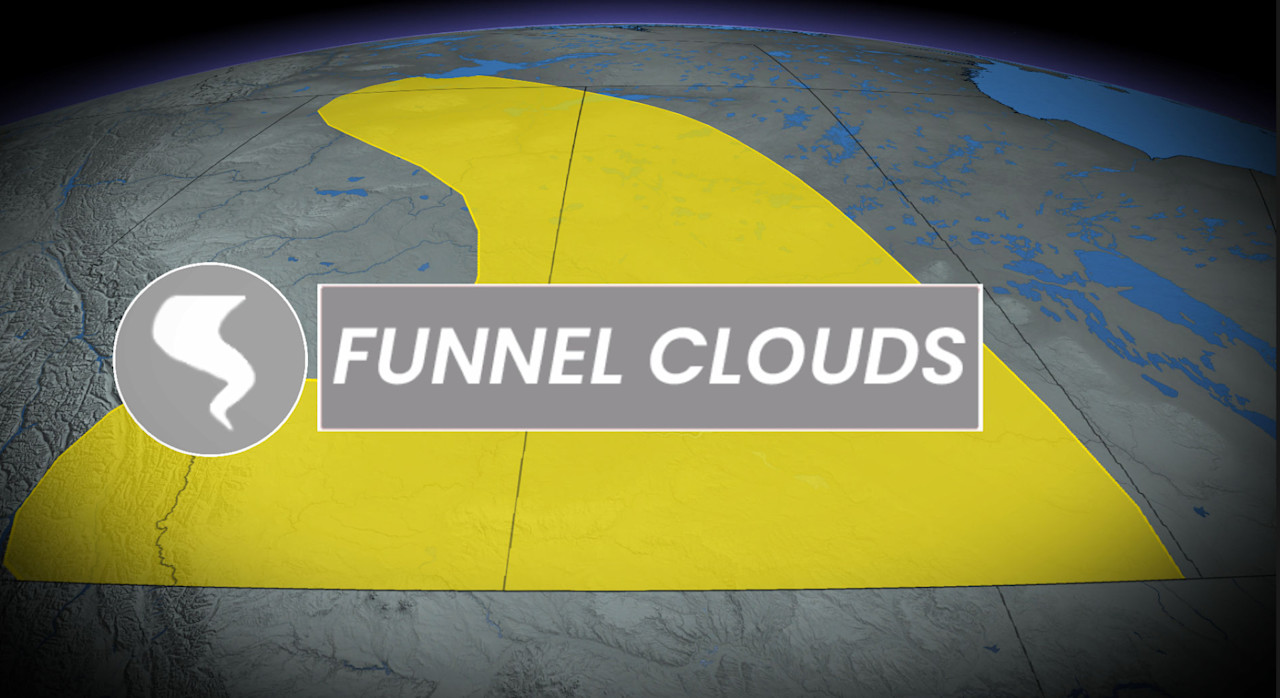 Threat of funnel clouds on the table for Alberta and Saskatchewan