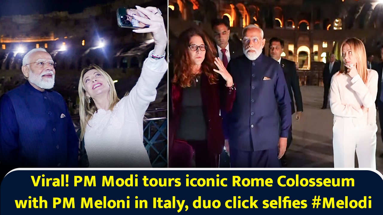 Viral! PM Modi tours iconic Rome Colosseum with PM Meloni in Italy, duo ...