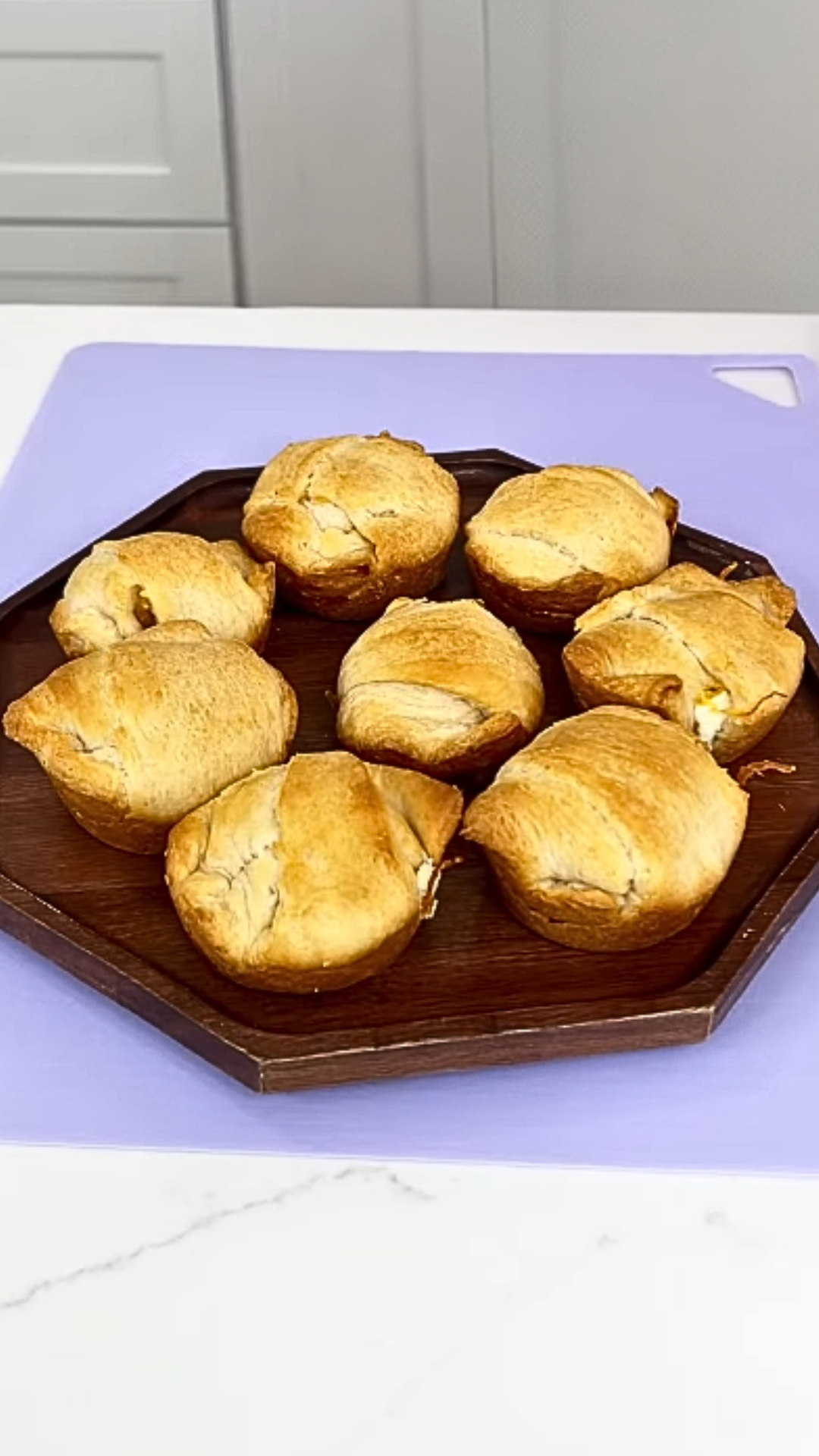 Cream cheese bacon crescent roll appetizer