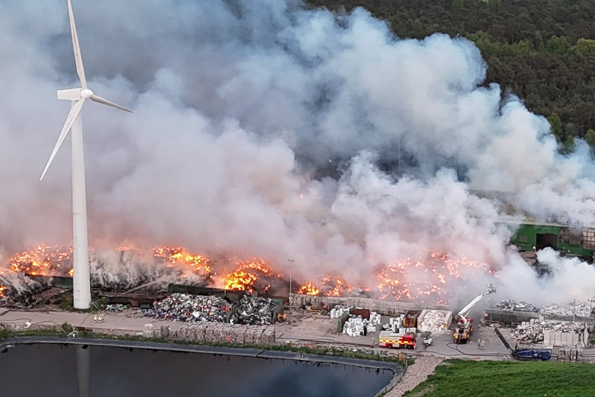 Waste facility fire continues for over a week as smoke warnings issued