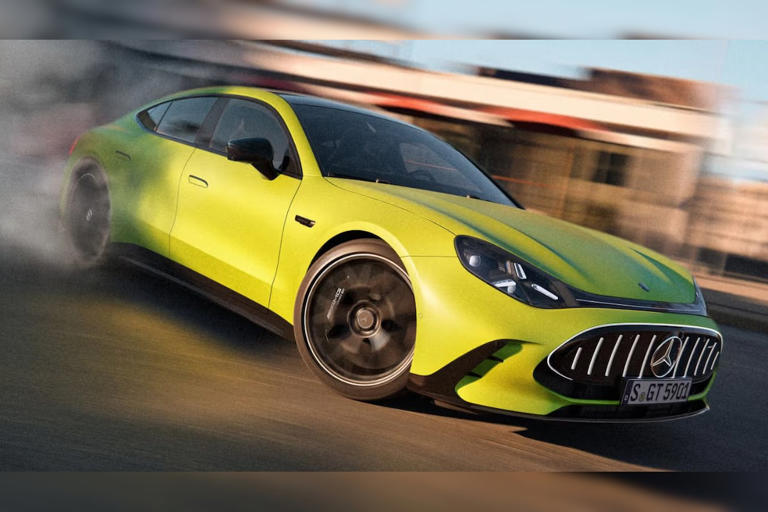 2026 Mercedes-AMG GT 4-door coupe is all-electric, mimics fake V8 roar ...