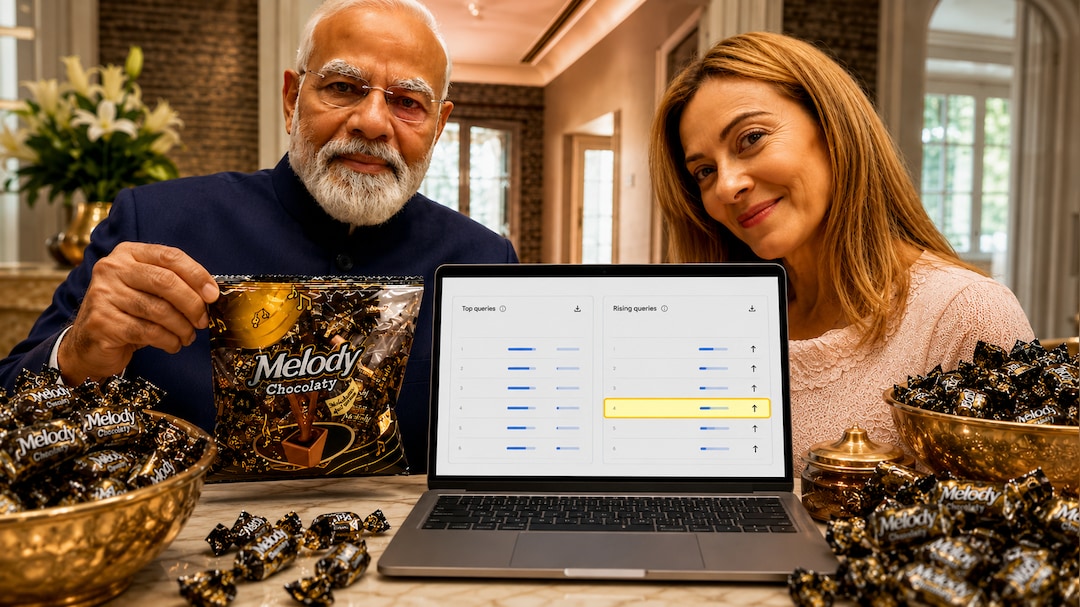 'Parle share price', 'Melody chocolate price' — Google searches go ...