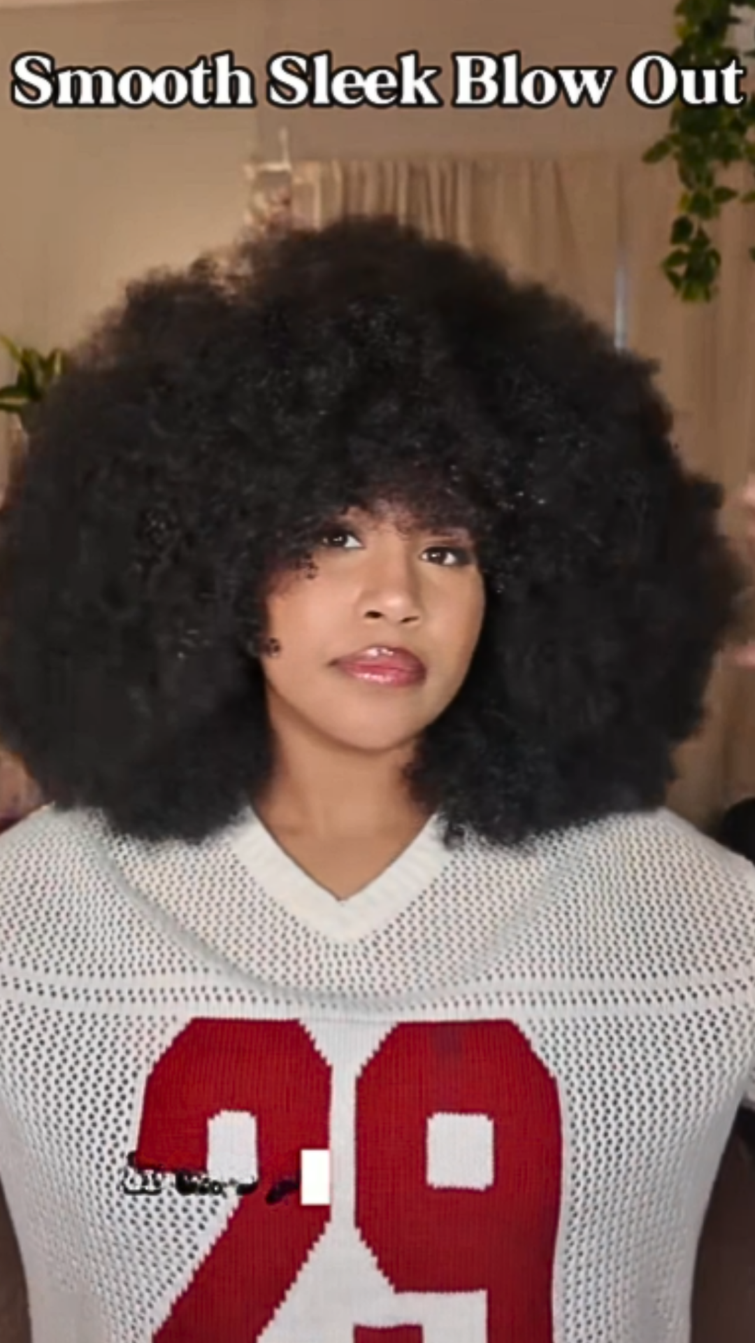Super smooth blowout serum hair routine