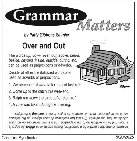 Grammar matters for May 20, 2026