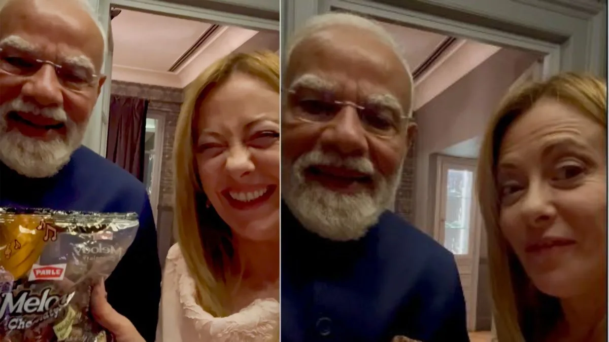 Watch: PM Modi gifts Melody toffee to Giorgia Meloni