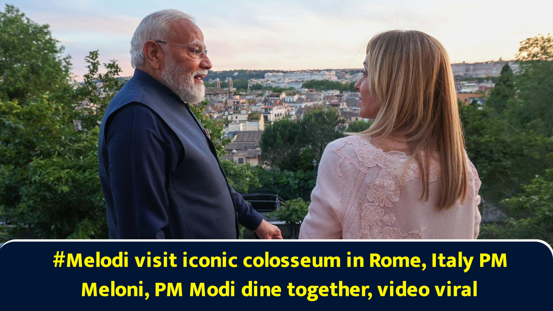 #Melodi visit iconic colosseum in Rome, Italy PM Meloni, PM Modi dine ...