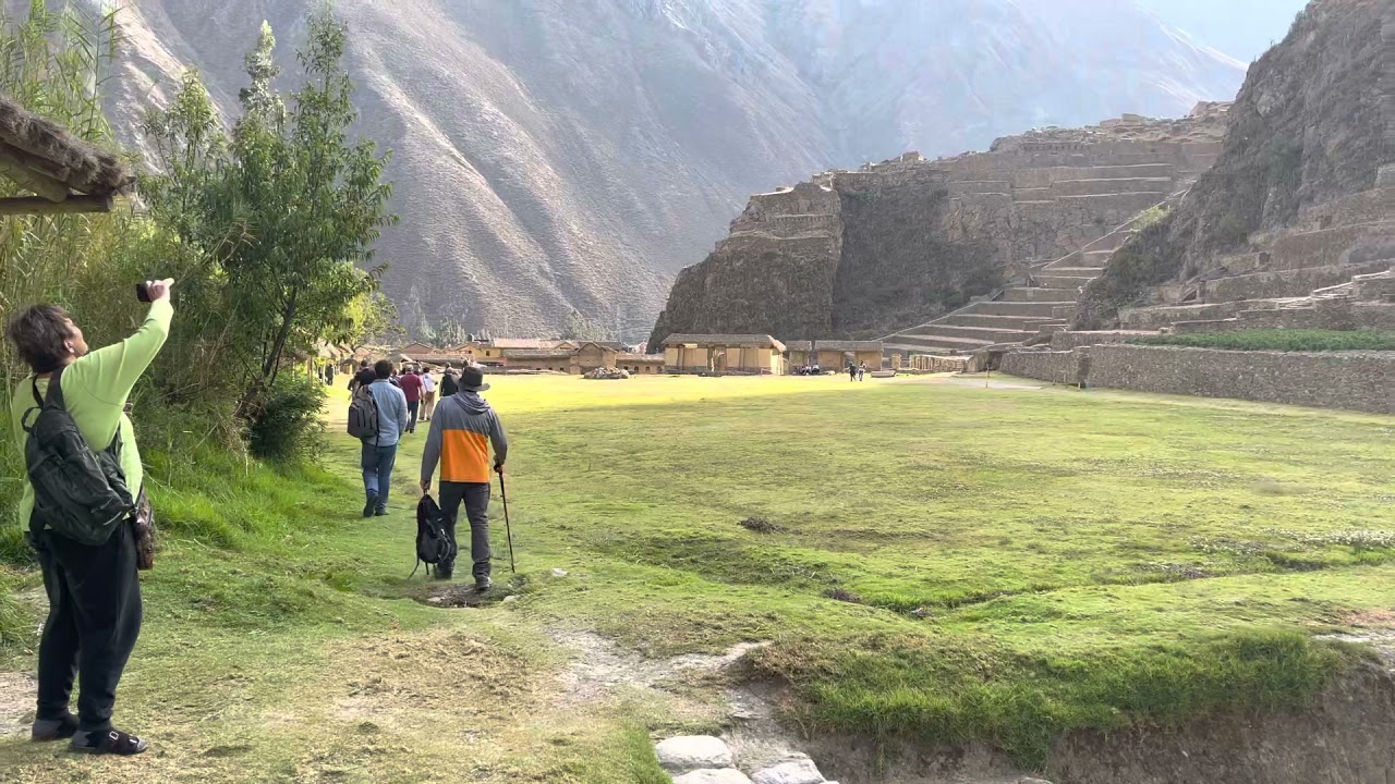 Ollantaytambo Peru ancient Incan ruins and timeless stone city today