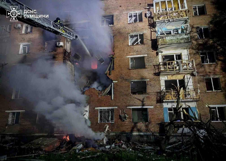 Russian strike on Konotop injures eight, damages residential buildings ...