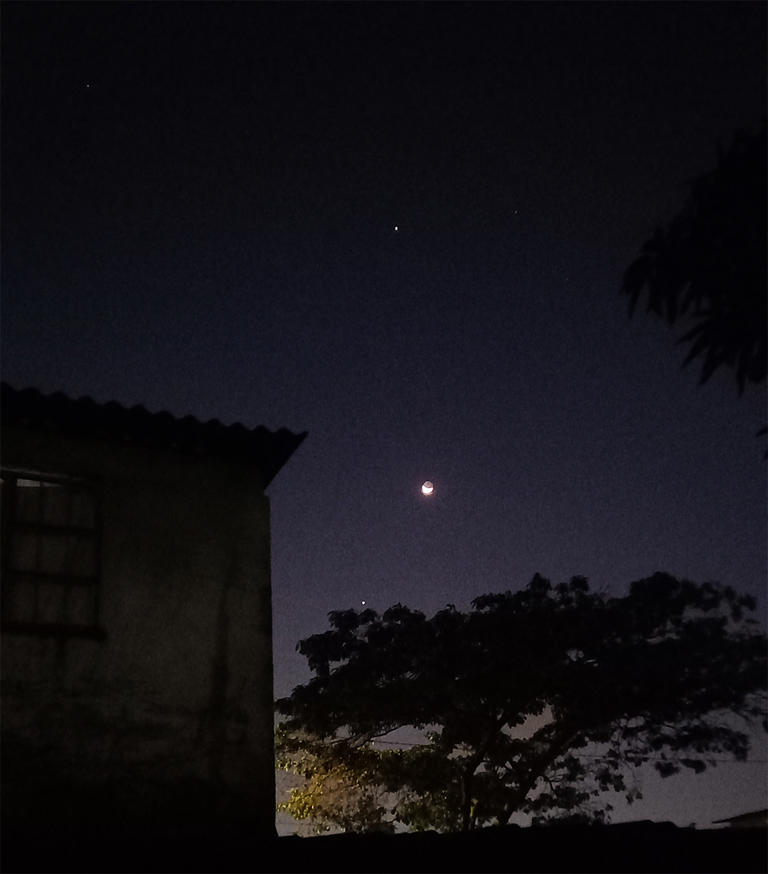 Tonight it's Jupiter's turn to meet the crescent moon, with Venus low ...