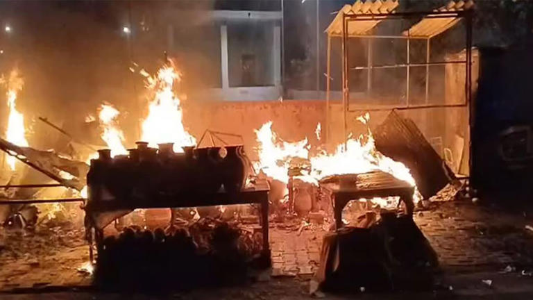 Ghaziabad: Massive fire at auto workshop near metro station; 3 cars gutted