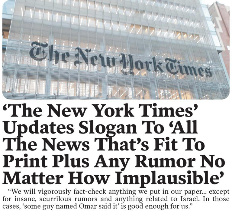 Best of the Babylon Bee: NYT updates slogan to 'All the news that's fit ...