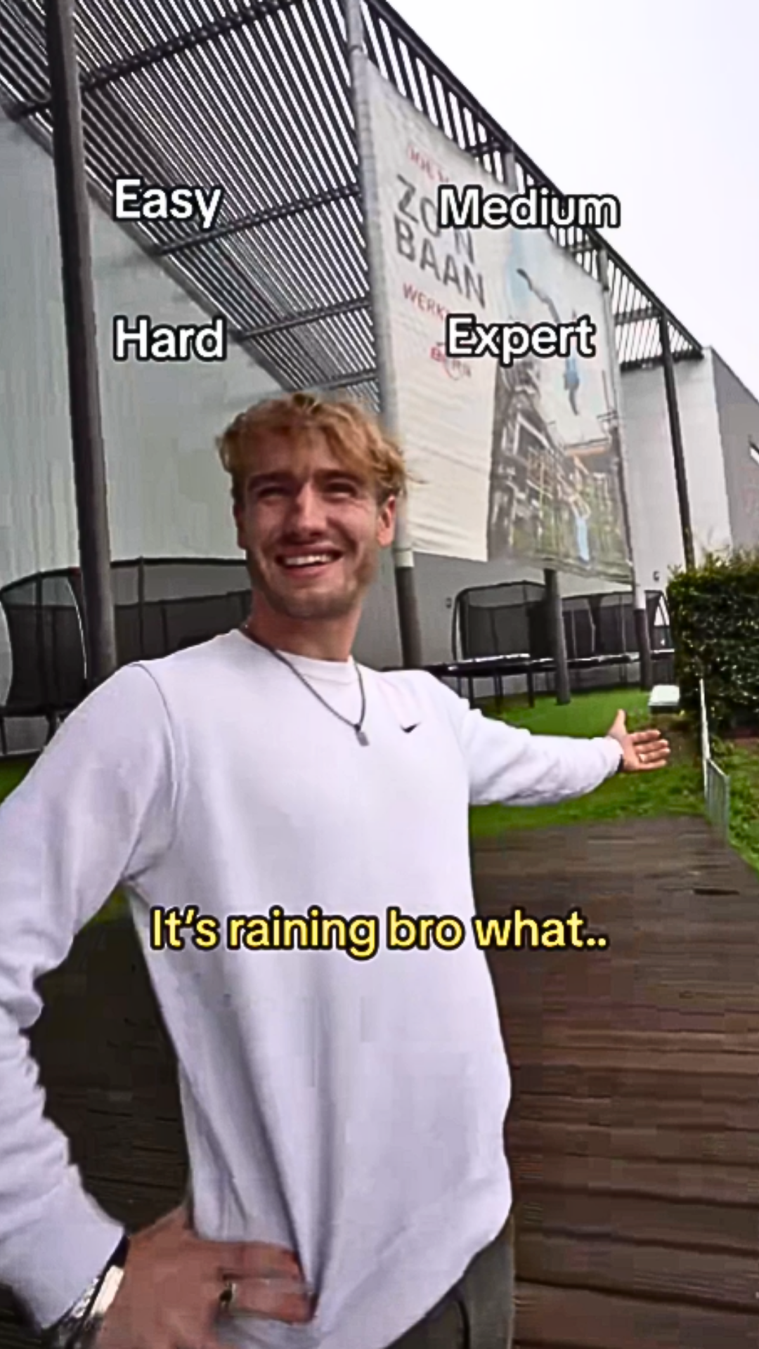 Doing flips in the rain challenge