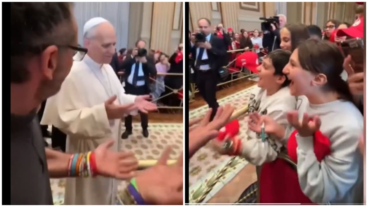Pope Leo XIV does viral ‘6-7’ rage-baiting trend and internet can't ...