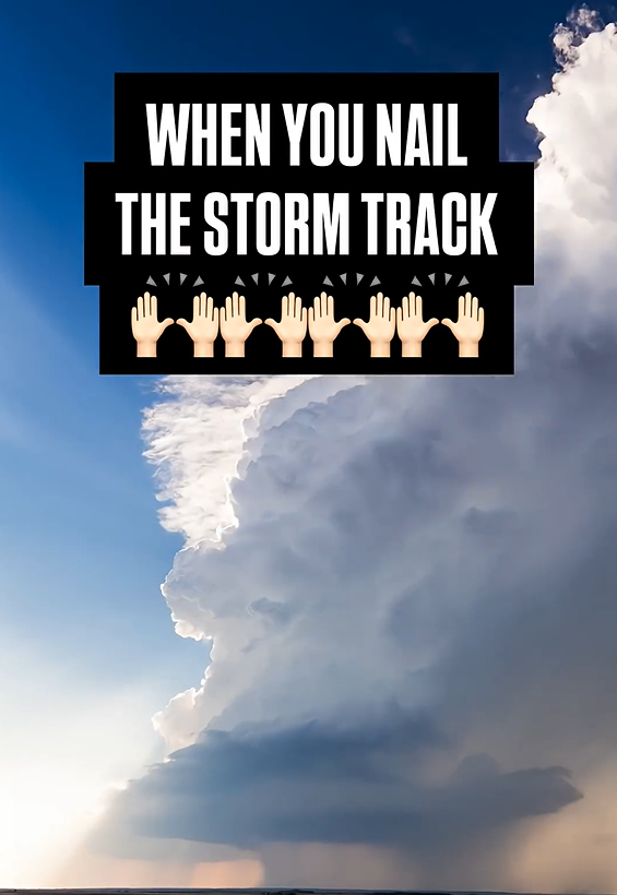Perfectly aligned tornado capture inside a supercell storm