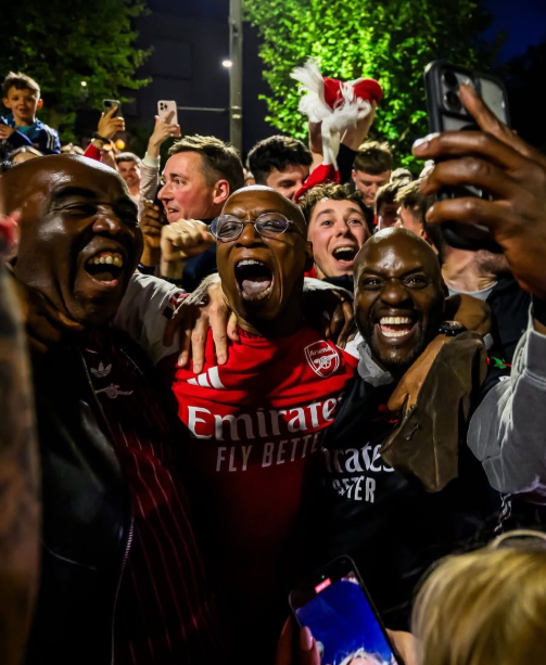 Romeo Beckham among celebrity Arsenal fans hailing club's title win