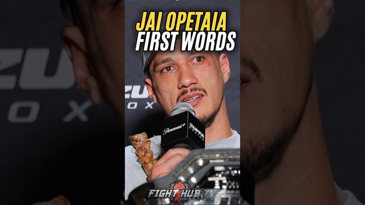 Jai Opetaia delivers emotional message after becoming Zuffa champion