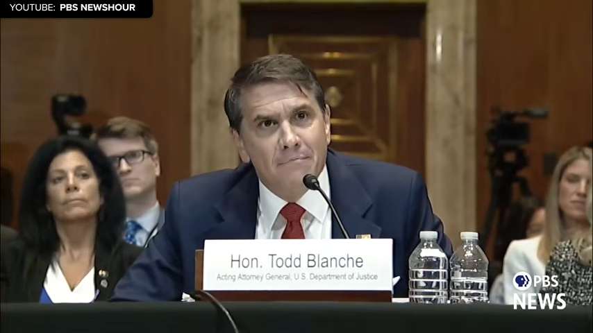Todd Blanche testifies over Trump’s $1.8B slush fund