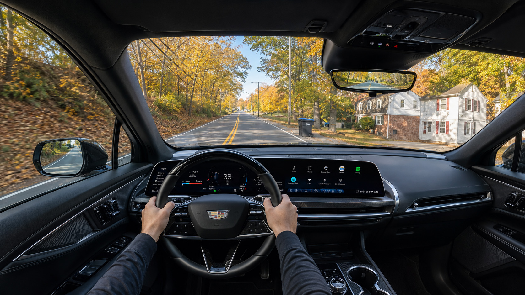 Cadillac VISTIQ brings quiet electric luxury to a fall drive