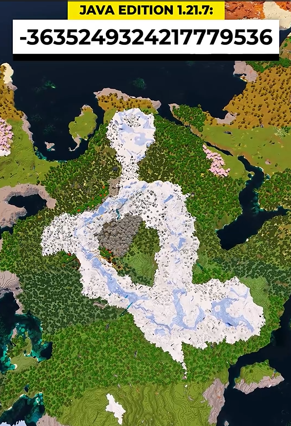 Minecraft mountain circle seed with pale garden and village spawn