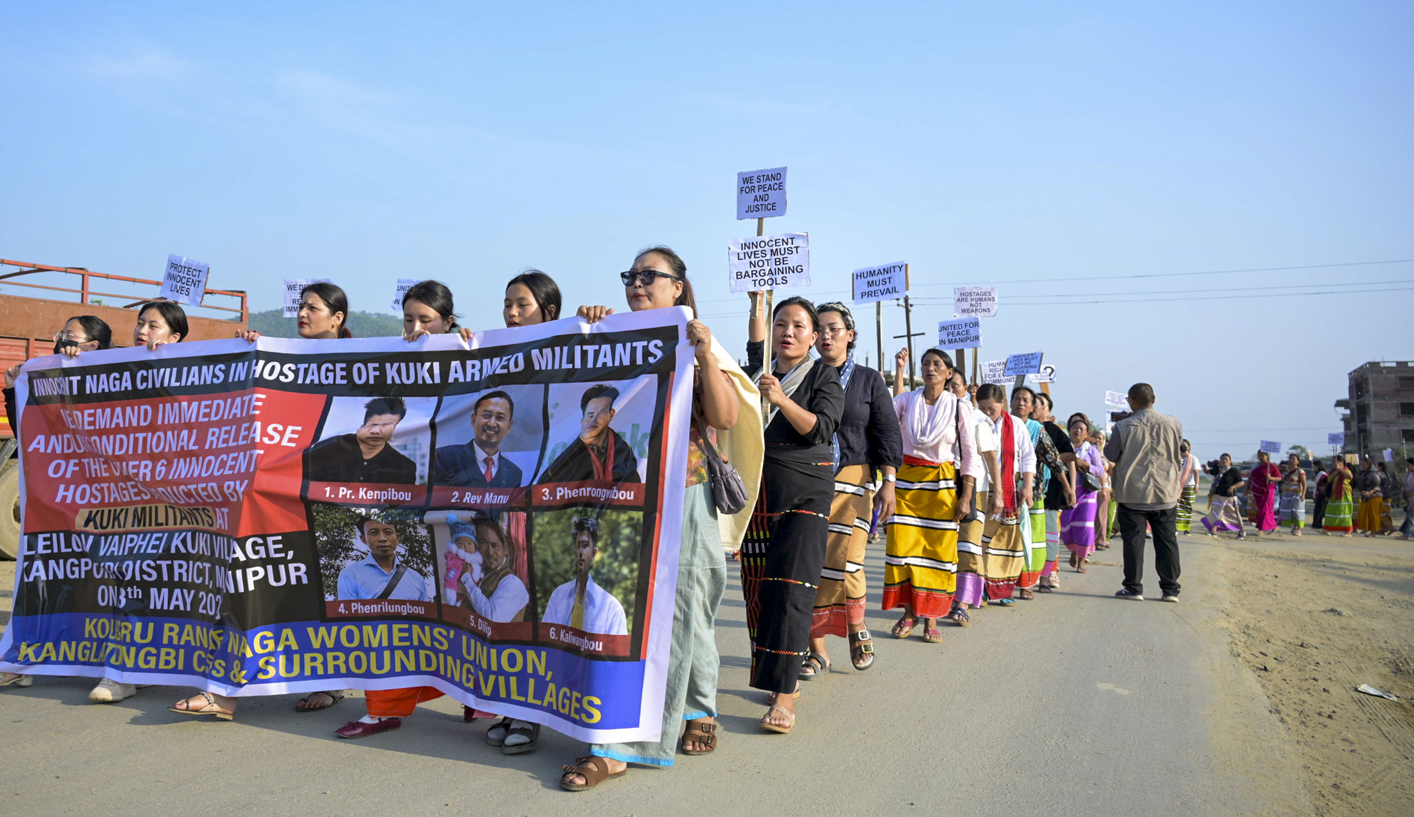 Manipur: Nagas stage protests demanding release of six abducted men