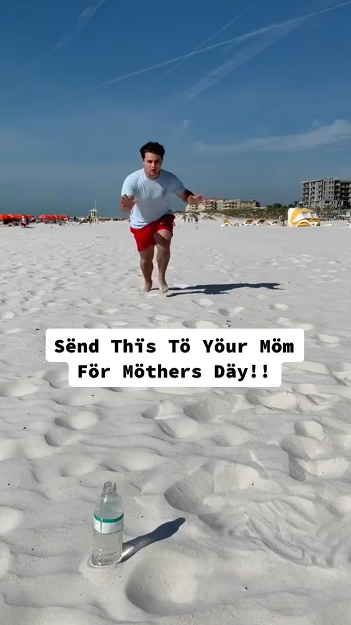Creating sand heart for mom | Emotional Mother’s Day gesture