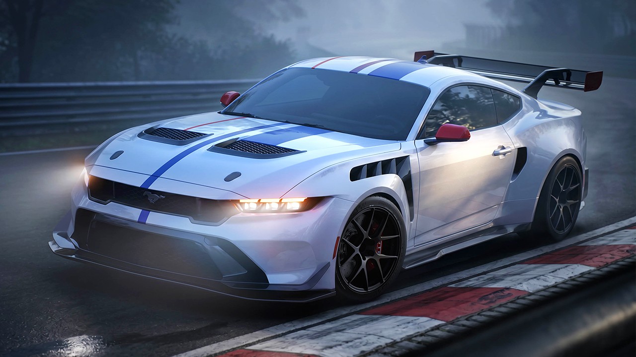 815 HP, 202 MPH, supercharged 5.2L V8, jet titanium parts: Mustang GTD ...