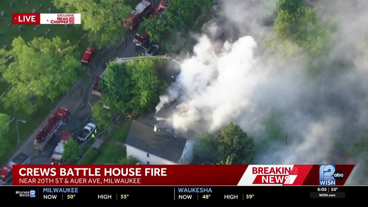 Fire engulfs homes on Milwaukee's 20th Street, dozens of firefighters ...