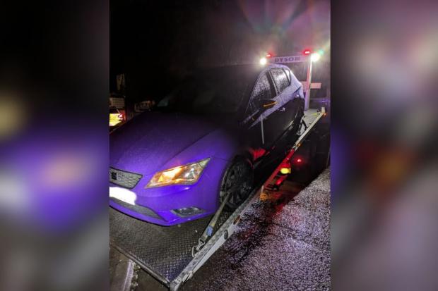 Police recover abandoned car after driver flees in erratic late-night dash