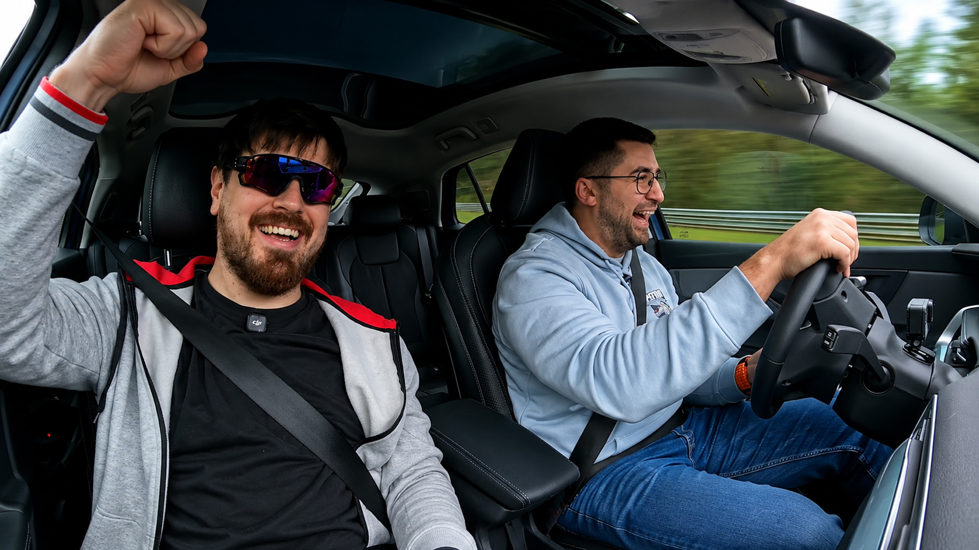 Passenger gets excited during Togg T10F track run