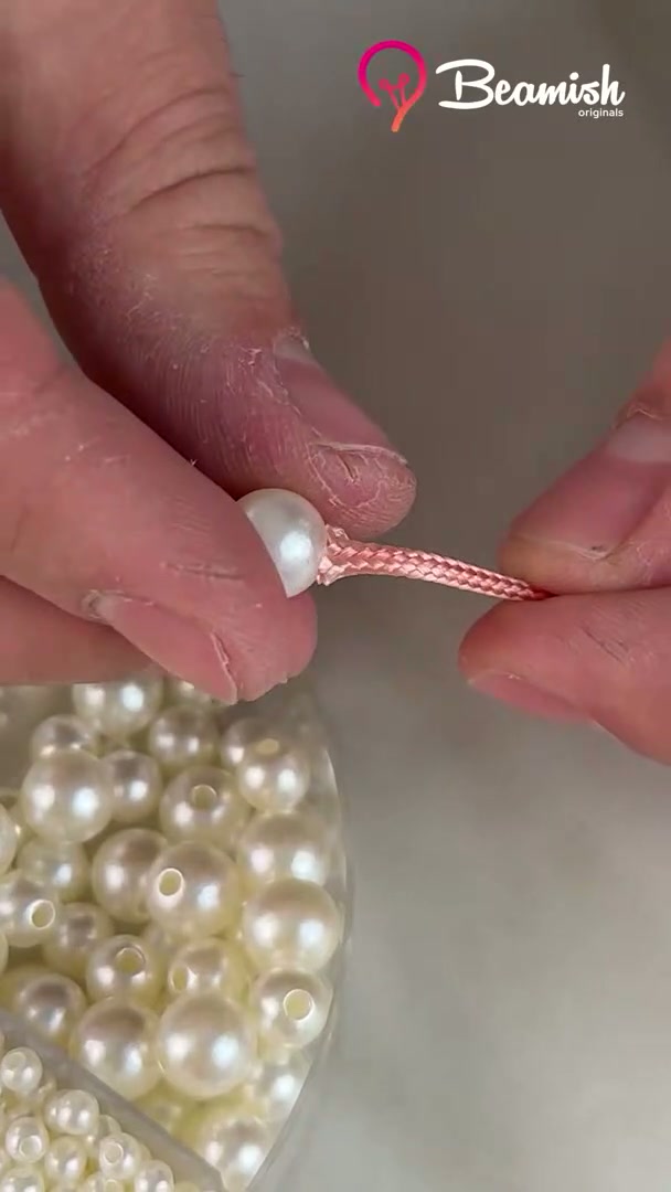 Small bead hole hack #easy #beads #hole #trick