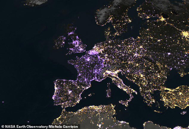 Britain is dimming: NASA maps reveal how night lights are changing ...
