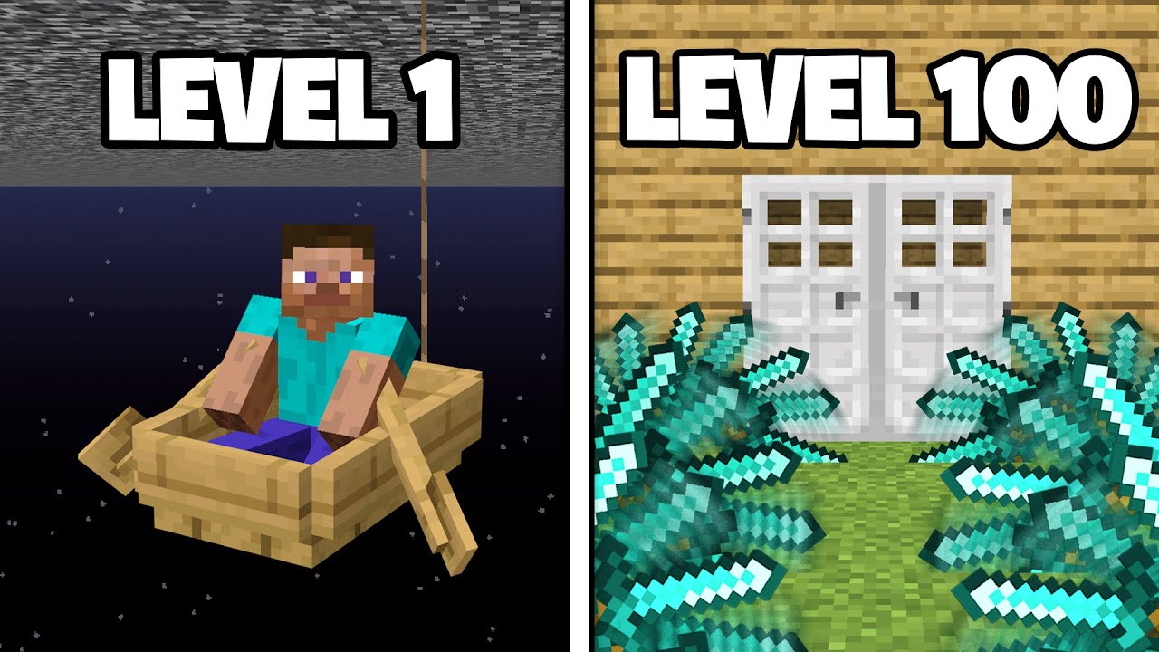 Testing Minecraft traps from level 1 to 100