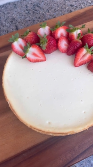 A rich and creamy cheesecake made right at home