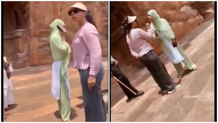 Heated clash at Karnataka's Badami cave temples after tourist objects ...