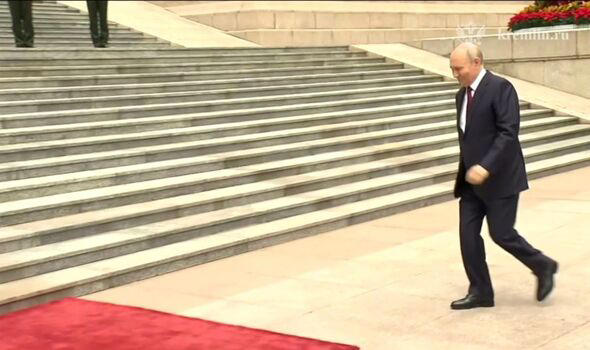 'Shuffling' Putin's health mocked as he arrives in China for summit ...