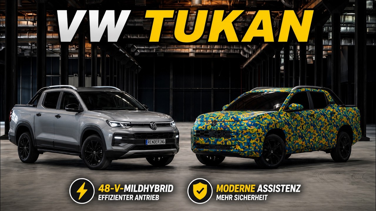 2027 VW Tukan: VW-Hybrid-Power-Pick-up auf auf MQB-Basis