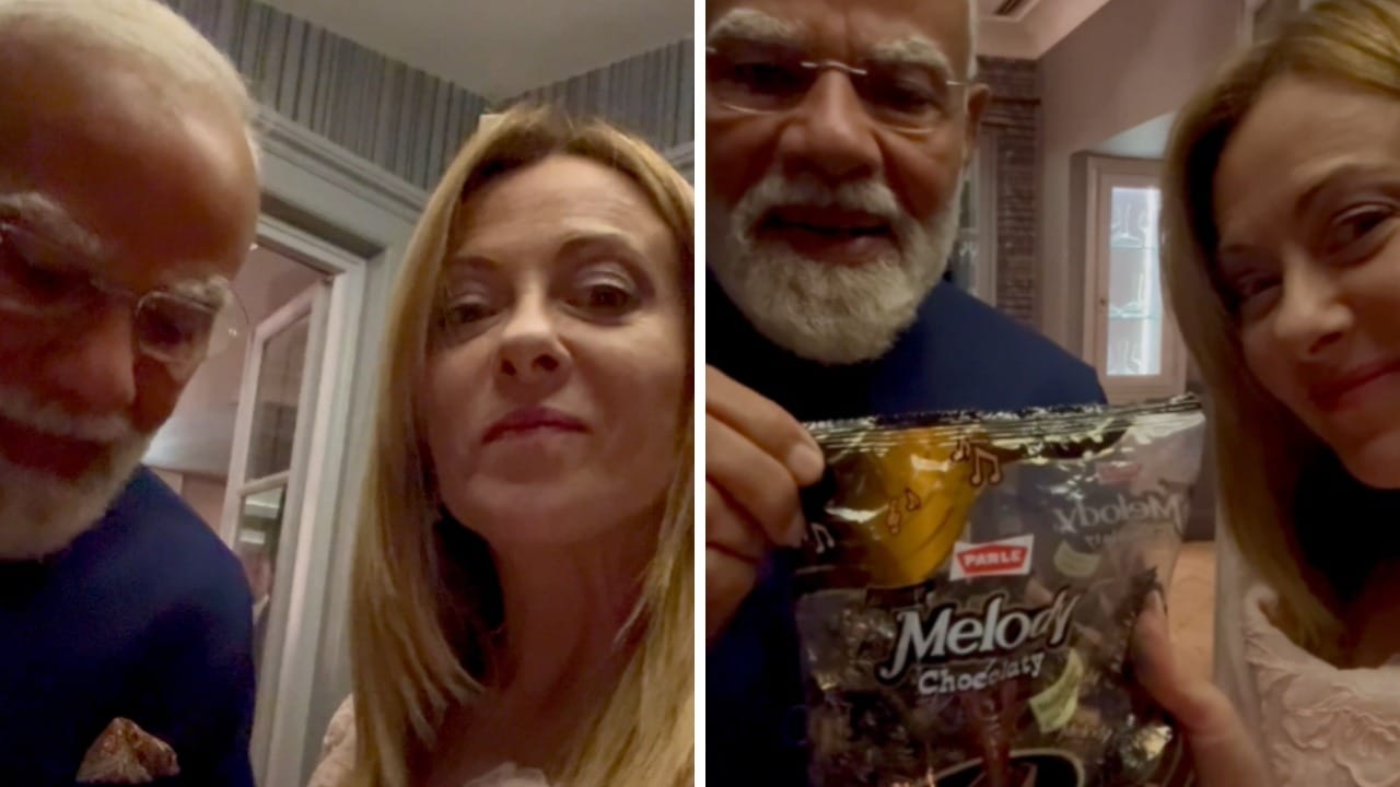 Watch: PM Modi gifts 'Melody' chocolates to Giorgia Meloni during Rome ...