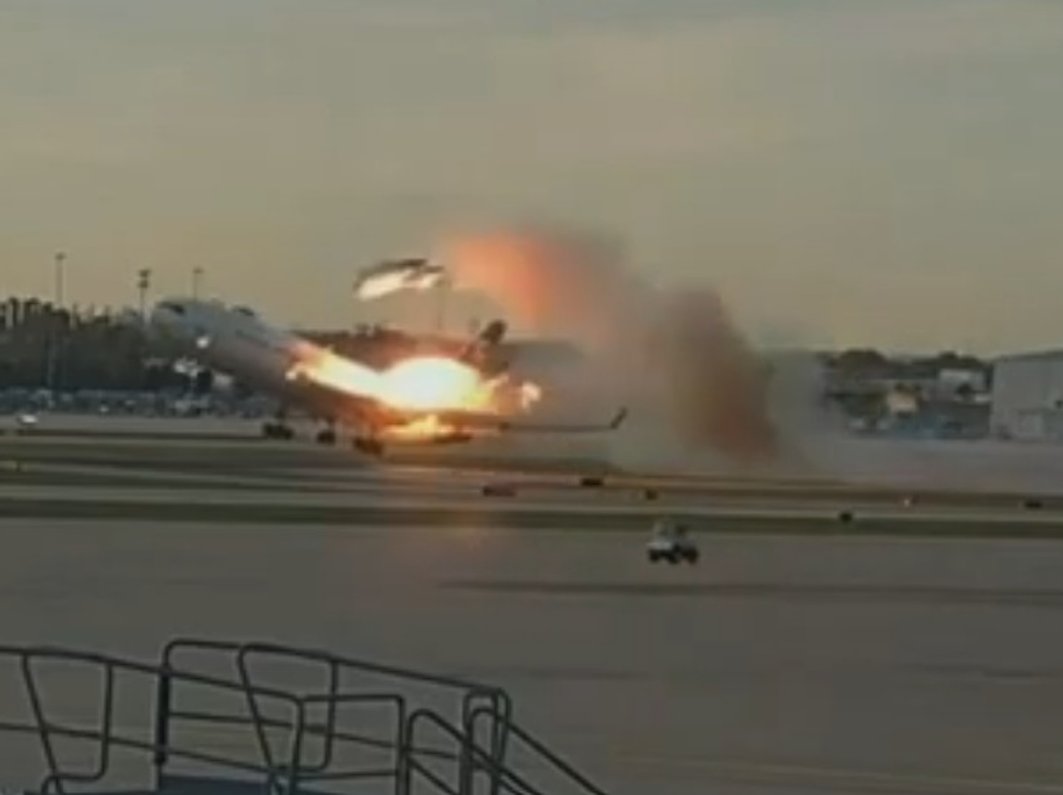 New footage of the Louisville crash shows a burning cargo plane