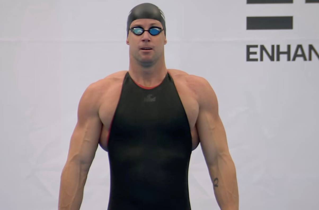 Swimmer on steroids for Enhanced Games unveils ridiculous body ...