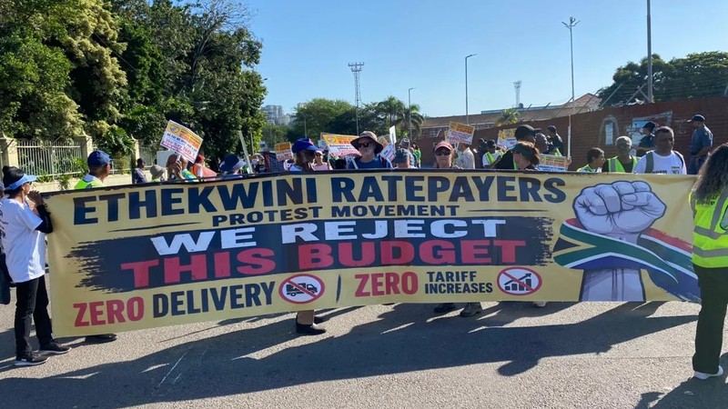 Durban residents protest against flawed budget and tariff increases