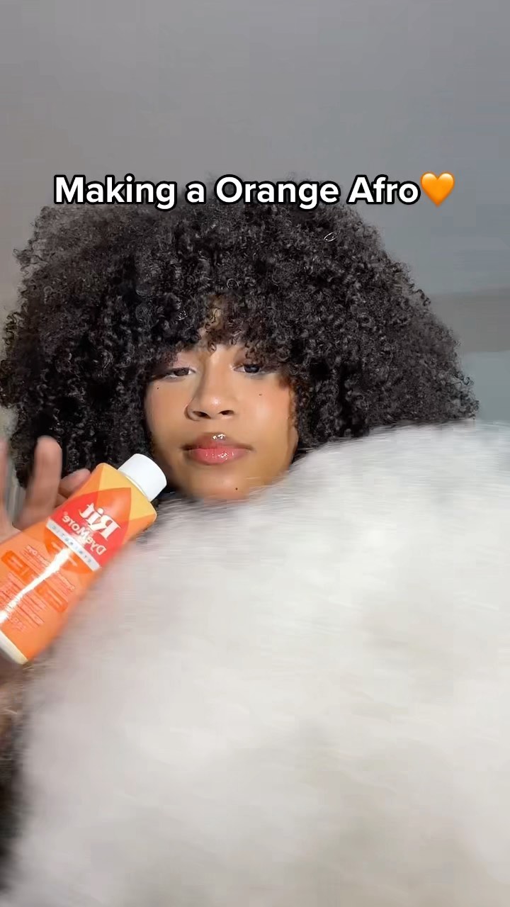 Orange afro wig tutorial one hour look